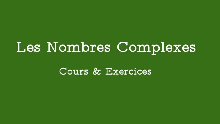 Nombres complexes : Cours et Exercices Corrigés